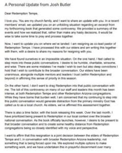 Pastor Joshua Ryan Butler Resigns From His Church Following Backlash to ...