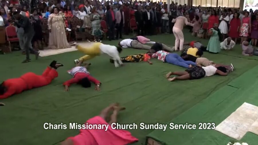 Prosperity Preacher Sends Men and Women Flying Through the Air - Protestia