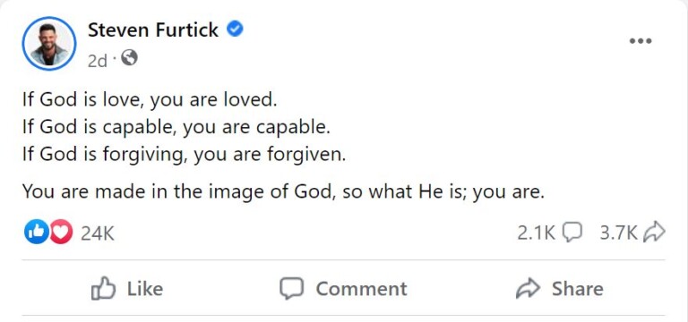 Heresy Alert! Steven Furtick Says Whatever God is, 'You Are Too ...