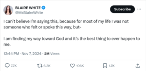 Trans YouTuber Blaire White Reveals: 'I am finding my way toward God ...