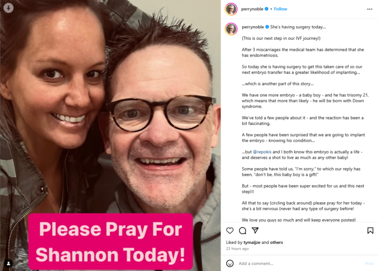 Pastor Perry Noble Asks For Prayer As Wife Undergoes IVF with Down ...