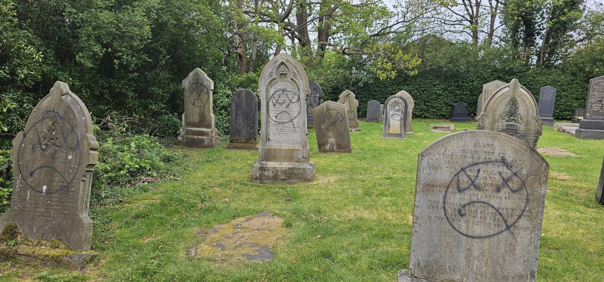 Vandals Desecrate Church, 40 Gravestones With Foul Language and Phallic ...