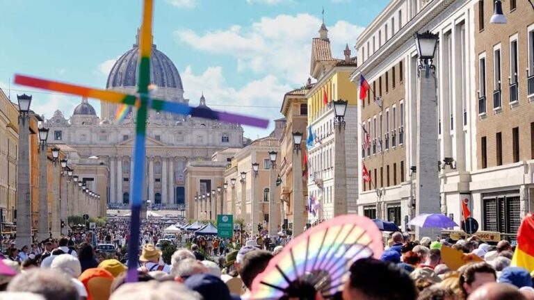 LGBTQ Cross Carried Into St. Peter's Basilica, Pope Leo Urges Bishops ...