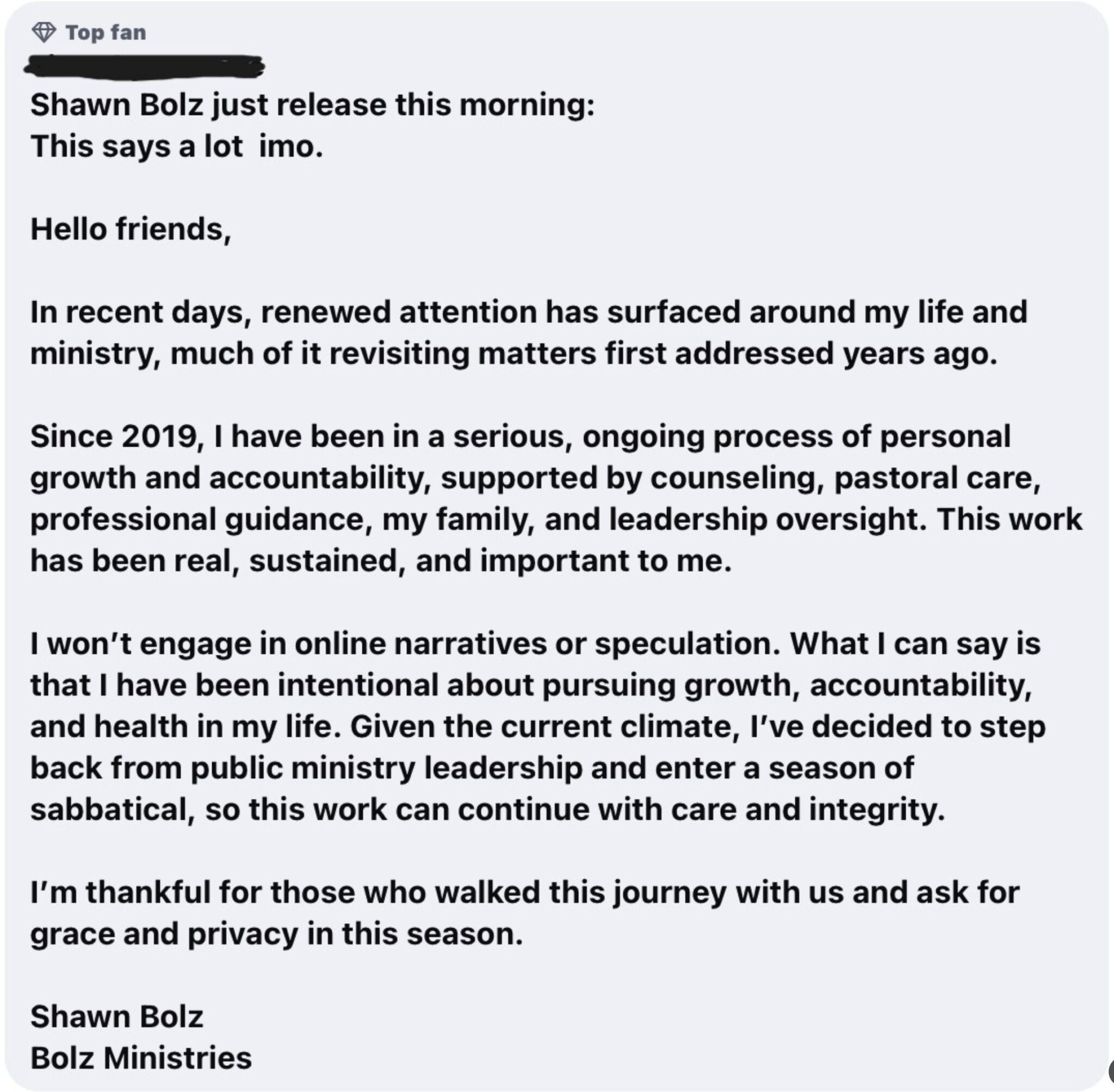 Shawn Bolz Responds to Allegations of Sexual Abuse: 'I won't engage in ...